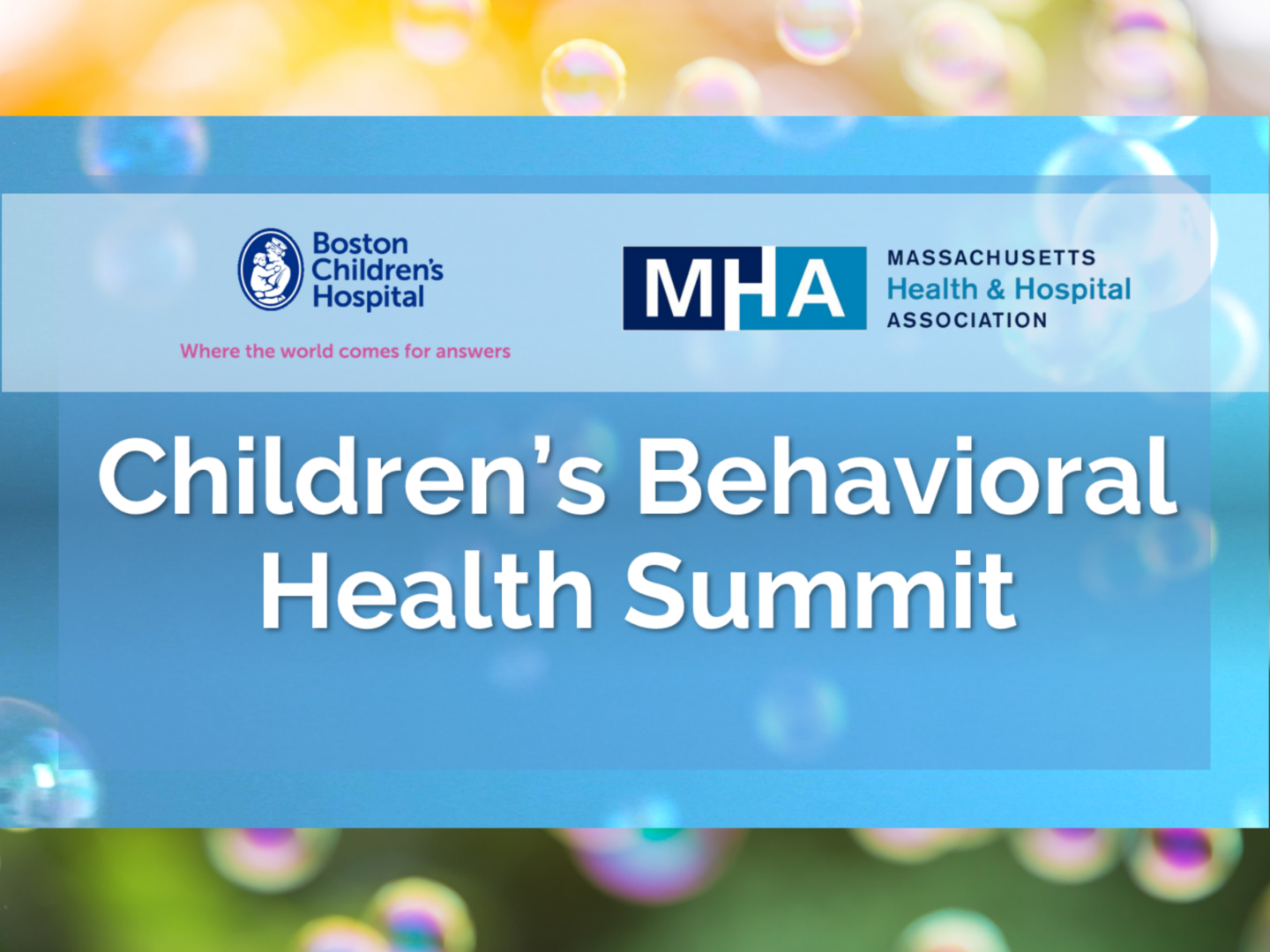 Children's Behavioral Health Summit - Massachusetts Health & Hospital ...